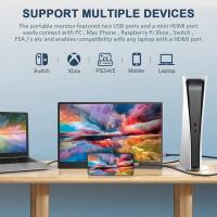 China 16:9 60Hz Double Laptop Portable LCD Screen Monitor Extender 300 Cd/M² Brightness for sale