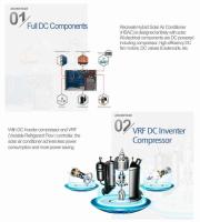 China 12000 BTU Hybrid Air Conditioner DC 90-380V Solar Power System 340W EER 12.6 for sale