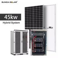 China ROHS 45kw Solar Energy PV System 220VAC Hybrid Grid Solar System for sale