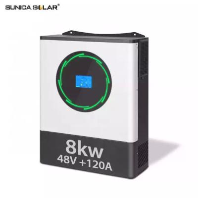 China 8000W Smart Solar Inverter 48V Single Phase Home Power Hybrid Inverter for sale