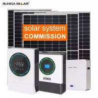 China 4kw 5kw 6kw Off Grid Hybrid Solar Power System with MPPT 60A Controller 200Ah Battery for sale