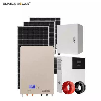 China 48V LiFePO4 Power Battery Wall Hybrid Solar System 10KWh Solar Generator for House for sale