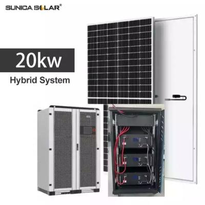 China 20KW Off Grid Solar Power System 460W Mono Panels Roof Mounting PV Kit for sale