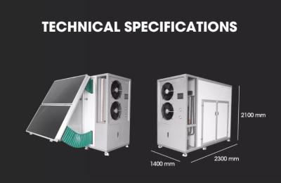 China 3HP Solar Heat Pump Food Dryer 13A 300-500kg Batch Industrial Dehydrator for sale