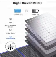China Portable 120W Folding Solar Panel 45mm Monocrystalline Solar Charger for Camping for sale