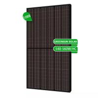 China MWT Solar Panel 560w 540w Black Monocrystalline Solar Cell CQC for sale