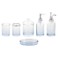 China Bubble Effect Glass Bath Accessories Set For Hotel Home In Vintage Style for sale
