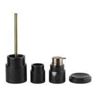 China Nero Margiua Marble Bathroom Accessories Sets With Step Based Bronze Parts for sale