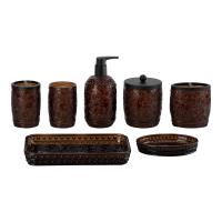 China Modern Style Glass Bathroom Accessories Set Vintage For Home Hotel for sale