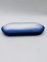 China Ombre blue polyresin bathroom set resin hand soap dispenser tumbler soap dish toilet brush holder for sale