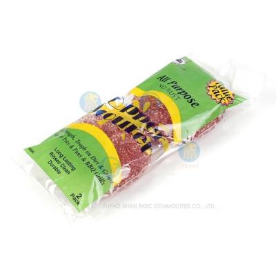 China 18g Copper Coated Steel Scourer Pads - 2-Piece Pack with 75mm Diameter for Household Cleaning for sale