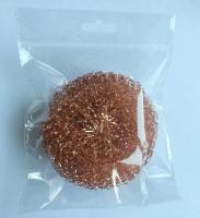 China Spiral Copperized Stainless Steel Scourer Kitchen Cleaning Ball 18g with 0.20mm Wire Diameter for Tough Stain Removal for sale