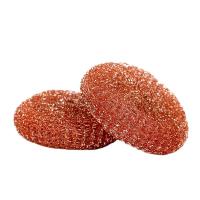China Copper Plated Steel Wire Scourer Ball 18g 2-Pack for Kitchen Cleaning | Eco-Friendly Scrubber for sale