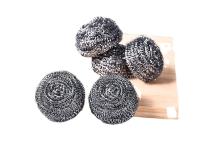 China Stainless Steel Cleaning Sponge Scourer with 0.13-0.18mm Wire Diameter and 25g Weight for Kitchen Utensils for sale