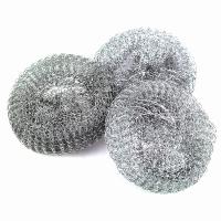 China 18g Galvanized Steel Scourer for Grill Cleaning - 8cm Diameter, 3-Pack Bulk Set for sale