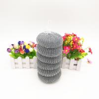 China JINKAI Galvanized Steel Wire Scourer 8cm Diameter 15g Weight for Grill and Pot Cleaning for sale