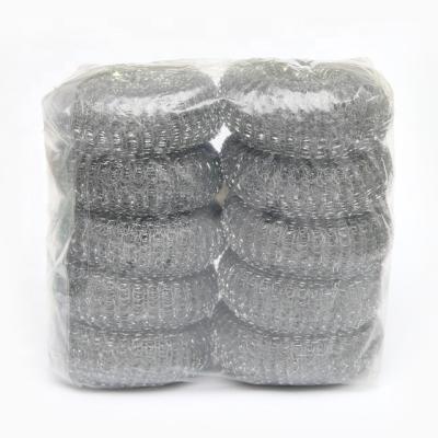China 50g Zinc Coated Steel Scrubber 10-Pack - 90mm Diameter Galvanized Wire Mesh Pot Scourer for Kitchen Cleaning for sale