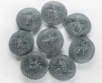 China Zinc Coated Steel Wire Mesh Scourer Ball 15-50g for Kitchen & BBQ Grill Cleaning for sale