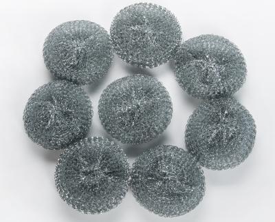 China Zinc Coated Steel Wire Mesh Scourer Ball 15-50g for Kitchen & BBQ Grill Cleaning for sale