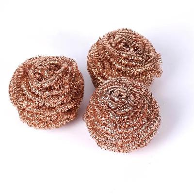 China 100% Pure Copper Spiral Scourer Scrubber JK-PCS001 Orange Cleaning Pad with 1-Year Warranty for sale