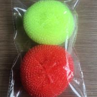 China 7g Plastic Scourer Cleaning Balls 2-Pack - PP Material Household Scrubber for Kitchen Utensils for sale