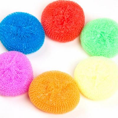 China 7g Plastic Scourer Cleaning Balls 4-Pack - PP Material Household Scrubber for Kitchen Utensils & Cookware for sale