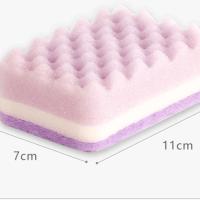 China Flower Printed Dual-Sided Kitchen Cleaning Sponge with Non-Woven Pads - 10pcs Pack, 70×58×40cm Carton for sale