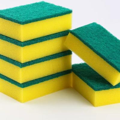 China Rectangle Kitchen Sponge 10-Piece Pack with Dual-Sided Cleaning for Bowls and Dishes for sale