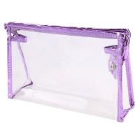 China Soft School PVC Zipper 0.15mm 22x7x15cm Pen Pencil Bag for sale