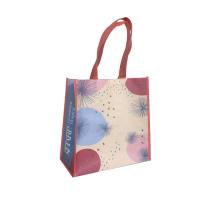 China RPET 38x31x16cm 120gsm Laminated Polypropylene Tote Bags for sale