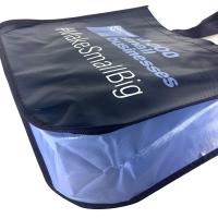 China 35x15x40cm 120gsm CMYK Woven Polypropylene Bags With Handles for sale