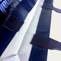 China 35x15x40cm 120gsm CMYK Woven Polypropylene Bags With Handles for sale
