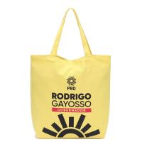 China Geometric Yellow 8 OZ 40x11x34.5cm Cotton Recycle Bag for sale