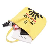 China Geometric Yellow 8 OZ 40x11x34.5cm Cotton Recycle Bag for sale