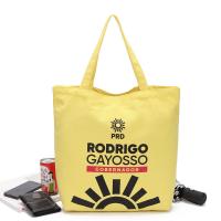 China Geometric Yellow 8 OZ 40x11x34.5cm Cotton Recycle Bag for sale
