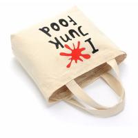 China Double Lines 50cm 34x40cm Reusable Canvas Shopping Bags for sale