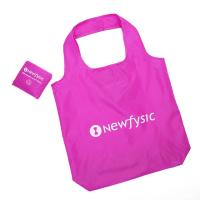 China Large Advertising 210D 12x10cm Nylon Fold Up Tote Bag for sale