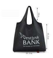 China 1 Color Printing Polyester 40cmx60cm 190T Folding Tote Bag for sale