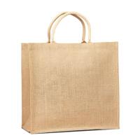 China Women Beach Medium Handled 50cm Jute Shopping Bag for sale