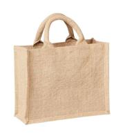 China Burlap Reusable 40x14x34cm 390gsm Jute Shopping Bag for sale