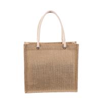 China Shopping Natural Color 30xx12x30cm 380gsm Jute Grocery Bags for sale