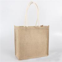 China Shopping Natural Color 30xx12x30cm 380gsm Jute Grocery Bags for sale