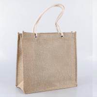 China Shopping Natural Color 30xx12x30cm 380gsm Jute Grocery Bags for sale