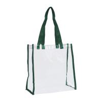 China Colored Plastic Handle Tote 30x10x37cm CMYK PVC Pencil Bag for sale