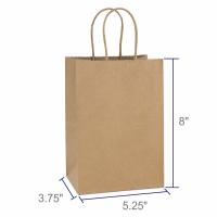 China Brown Kraft 200gsm CMYK 26x12x33cm Non Woven Paper Bag for sale