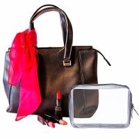 China BSCI Zipper Clear PVC 0.5mm 160gsm CMYK PVC Pencil Bag for sale