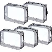 China BSCI Zipper Clear PVC 0.5mm 160gsm CMYK PVC Pencil Bag for sale