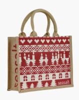 China OEM Tote Women Beach 45x15x33cm Jute Shopping Bag for sale