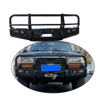 China OEM Off Road Car kits Fit Toyota LC80 Heavy Duty Rolled Steel Front Bumper for sale