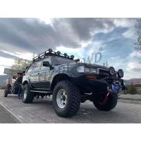 China Black Cover Front Bumper Guard For Toyota Land Cruiser 80 Series for sale